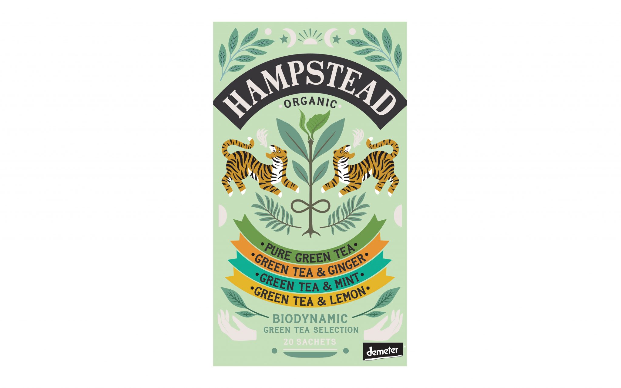Hampstead Organic Demeter Green Tea Selection Tea Bags - Clarges Trading